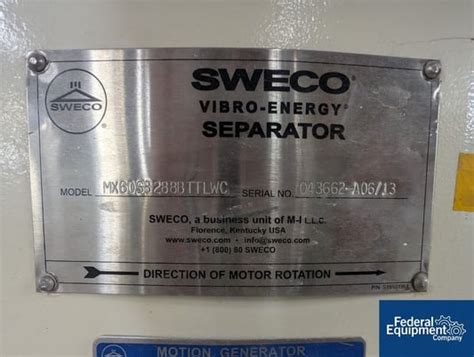 48 Sweco Screen Stainless Steel Single Deck On Base With Cover For
