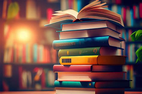 Livro Aberto Em Uma Pilha De Livros Antigos Generative Ai Foto Premium