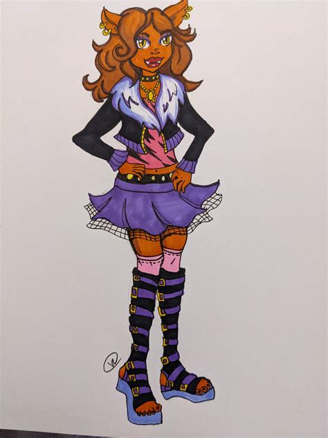 My Drawing Of Clawdeen R Monsterhigh
