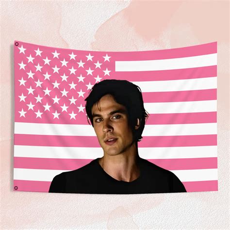 Damon Salvatore Pink Flag The Vampire Diaries Pink Usa America