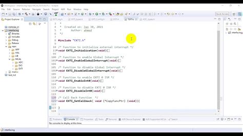 Tutorial AVR Driver Atmega 32 External Interrupt Call Back Function