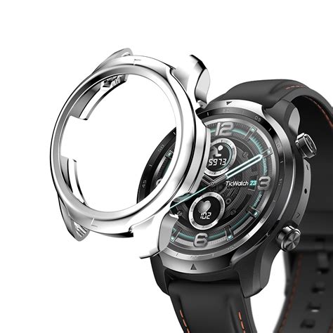 For Ticwatch Pro X Electroplated Tpu Half Wrapped Watch Protective Case