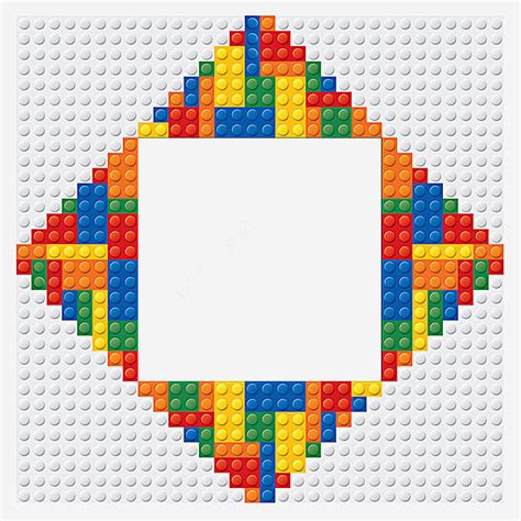 手绘乐高拼图感背景图免抠png素材新图网
