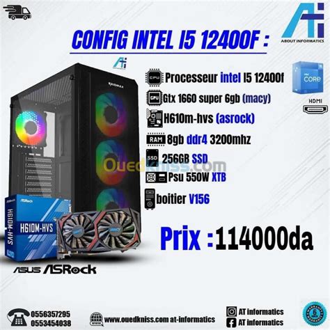 Config Pc Intel I5 12400f Gtx 1660 Super 6gb Macy Alger Algérie