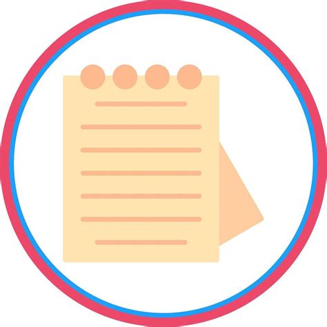 Notepad Flat Circle Icon 43589303 Vector Art At Vecteezy