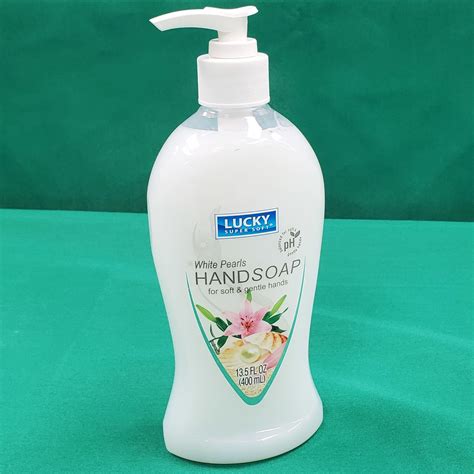 Lucky Super Soft Liquid Hand Soap White Pearls 13 5 Oz Win Depot