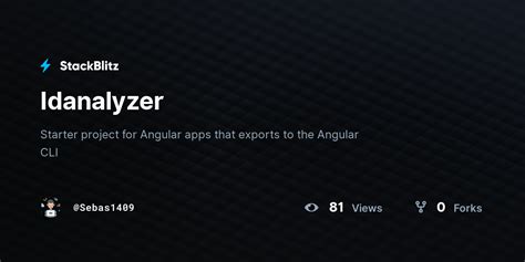 Idanalyzer Stackblitz