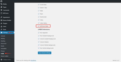Unable To See The Wpforms Styler Module In Uabb Ultimate Addons For