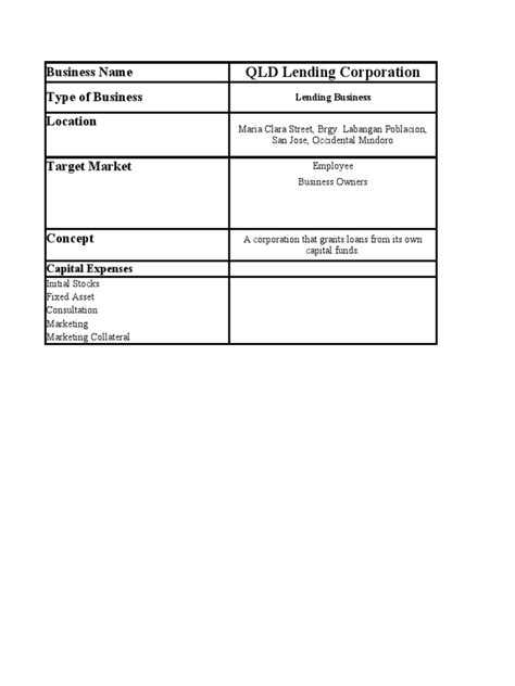 Operations Sample Operation Lending Business Pdf Loans