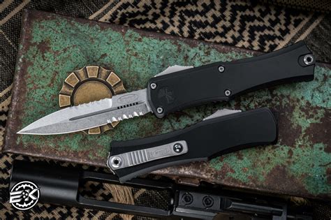 Microtech Hera Ii Mini Otf Automatic Knife Black 3 Bayonet Stonewash