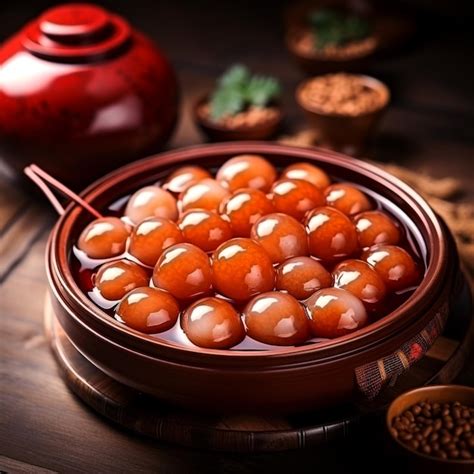 Premium Photo Tangyuan Glutinous Rice Balls In Sweet Syrup