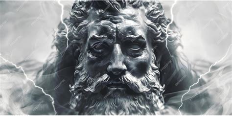 Zeus The Mighty Greek God Of Thunder And Lightning Concept Greek