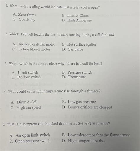 Solved 1 What Meter Reading Would Indicate That A Relay