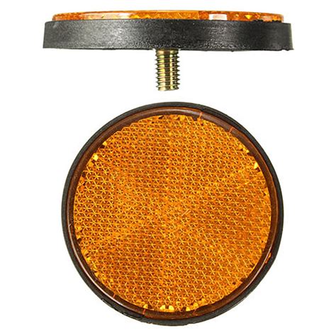 2pcs Round Reflectors Orange For Motorcycles Atv B Grandado
