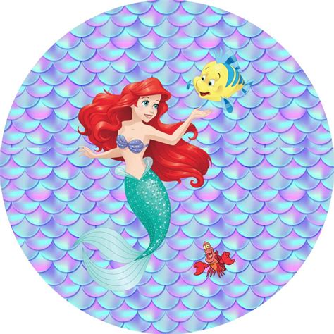 50 Adesivos Personalizados Tema Ariel Elo7 Produtos Especiais