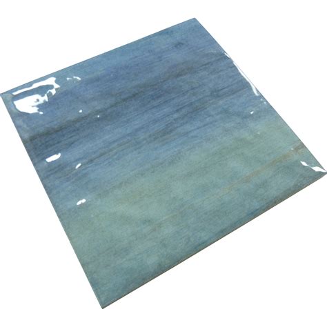 Java Blue 6x6 Glossy Porcelain Tile Oasis Tile