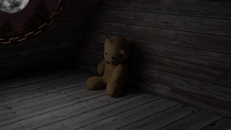 Teddy Bear Scene On Attic 3d Model Rigged Cgtrader