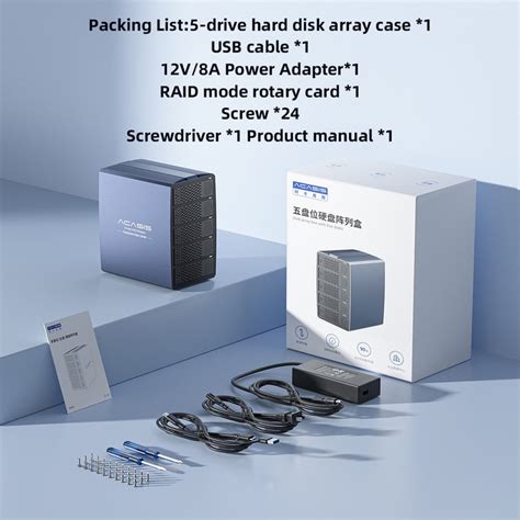 Acasis 5 Bay External Array 2535 Inch Usb To Sata Hdd Raid Case