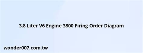 3.8 Liter V6 Engine 3800 Firing Order Diagram