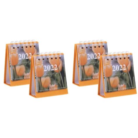 4 Pcs Mini Calendrier De Bureau Mini Calendriers Chevalet Table Eur 10