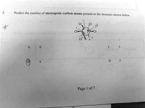 Predict The Number Of Stereogenic Carbon Atoms Present In