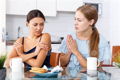 Chica Rogando Que Perdone A Su Amiga Imagen De Archivo Imagen De Interior Mirando 306824985