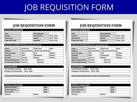 Job Requisition Form Employee Position Request Form Human Resources
