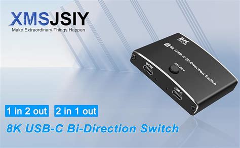 Xmsjsiy Usb C Type C Switcher 1 In 2 Out2 In 1 Out 8k60hz 4k120hz Type C Bi