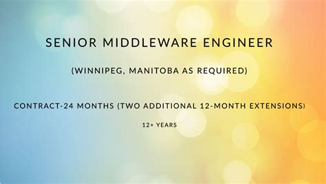 Senior Middleware Engineer