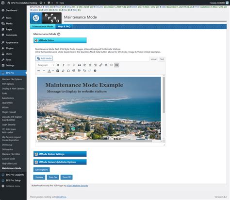 Topic Maintenance Mode Guide Bulletproof Security Forum