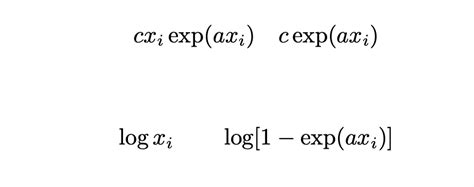 Equations Inconsistent Horizontal Spacing With Exp And Log Commands