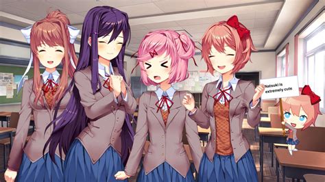 Chibi Bun Visits The Literature Club And Delivers A Very Important Message R Ddlc