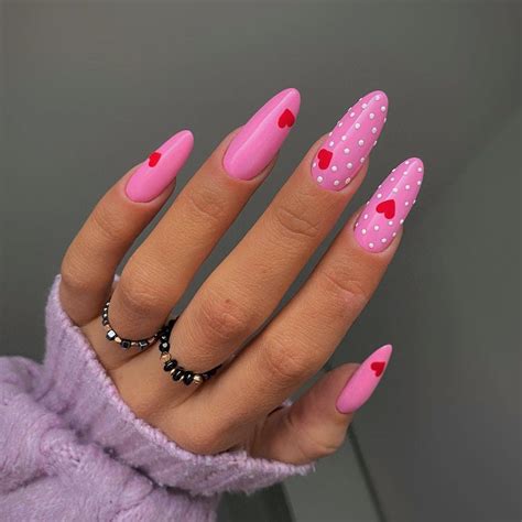 The 30 Best Pink Almond Shaped Nails This Summer Valentines Nails