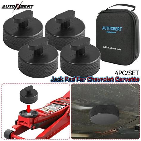 Autoxbert 4pcs Rubber Jack Pucks Jacking Lift Pad Bag For Chevrolet