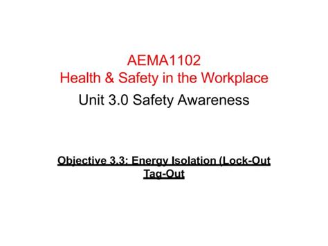 Training Ppt For Safety Standard On Positive Isolationpptx