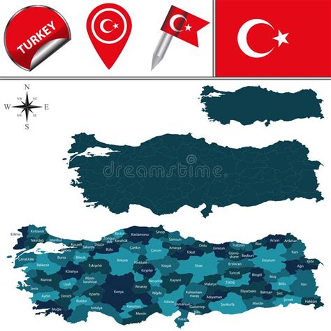 Map Of Turkey Stock Vector Illustration Of Shape Boundary 61008011