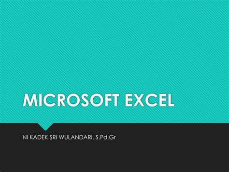 Microsoft Excel Tugas Bersama Presentasi Pptx