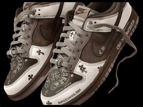 Custom Dunks Brown Cross Style Etsy In 2024 Sneakers Men Fashion Sneakers Fashion Swag Shoes