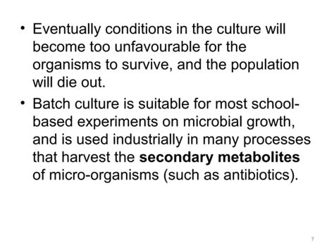 Continuous And Batch Culture Ppt Chemistry Science