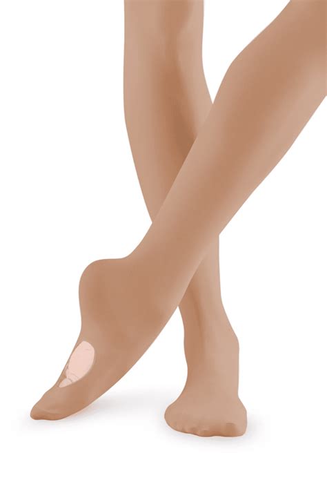 Blochs Girls Contoursoft Adapatatoe Convertible Tights Dancewear