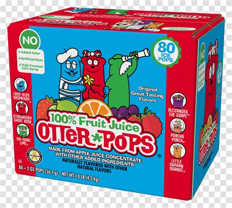Ct2 Oz 100 Fruit Juice Colorless Ice Pops Otter Pops Organic