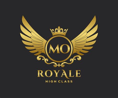Golden Letter Mo Template Logo Luxury Gold Letter With Crown Monogram
