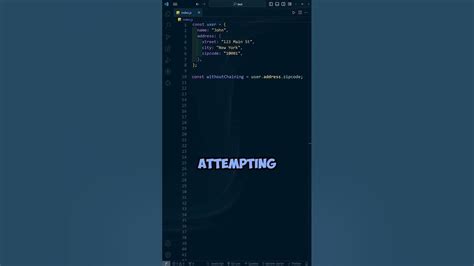 Javascript Optional Chaining Safely Navigate Nested Properties Shorts Coding Tips Youtube