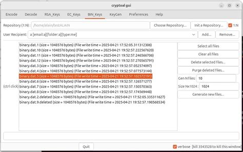 Encryption Gui Interface Now Support 3 Key Types Rsa Elliptic Curve Random Binary Data