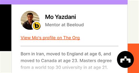 Mo Yazdani Mentor At Beeloud The Org