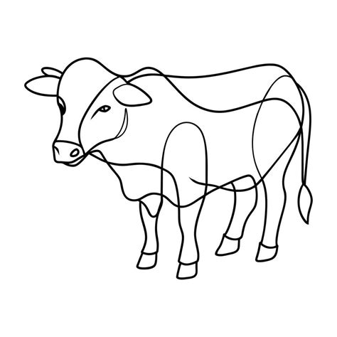 Cow Line Art Premium Vector Illustration 39854592 Vector Art At Vecteezy