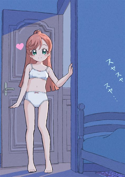 Cure Cotton Nijigaoka Mashiro Hirogaru Sky Precure Precure Highres 1girl Barefoot Bed