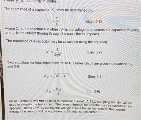 Solved C Calculate The Capacitive Reactance Xc By Both