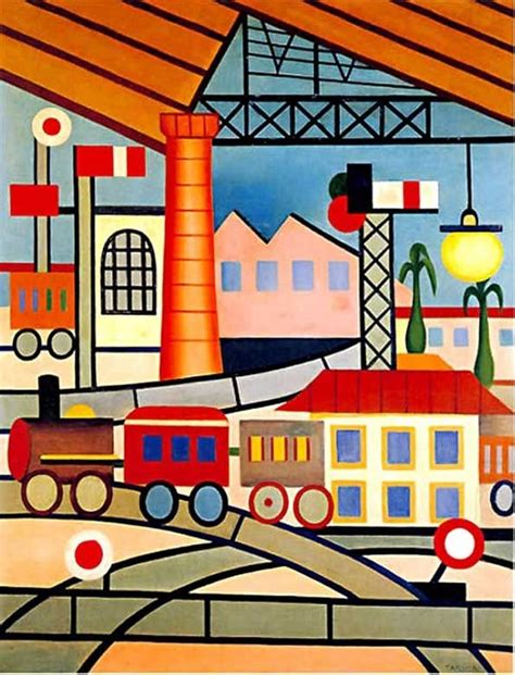 Tarsila Do Amaral The Station Oil On Canvas 1925 Tarsila Do