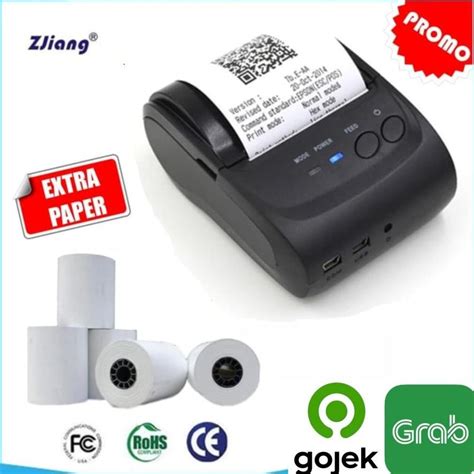 Jual Mesin Printer Bluetooth Mini Hp Printer Mini Untuk Hp Cetak Struk Bon Invoice Kasir